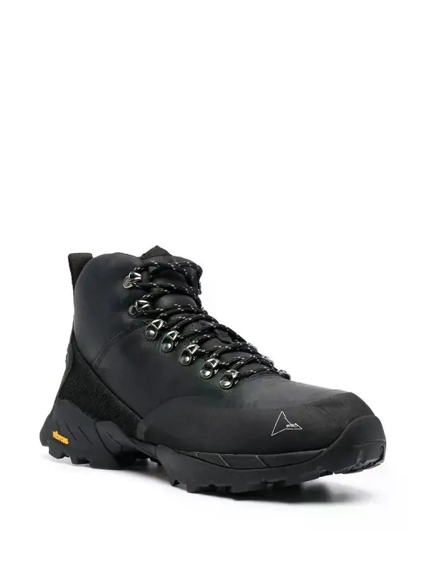 ROA Lace-up Leather Boots - Black