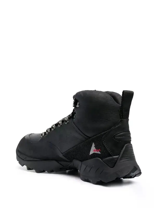 ROA Lace-up Leather Boots - Black