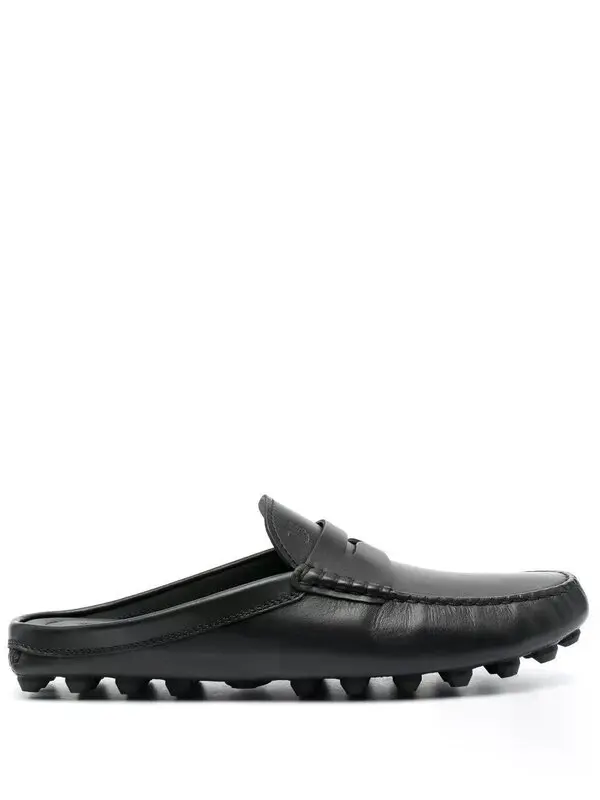 TOD'S Gommino Bubble Leather Mules - Black