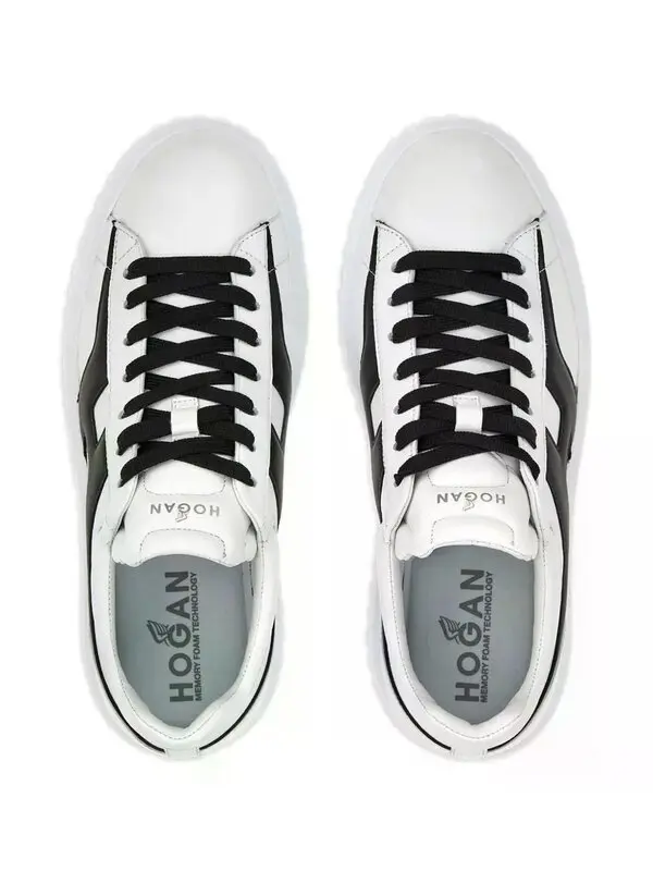Hogan H-stripes Leather Sneakers - Neutrals