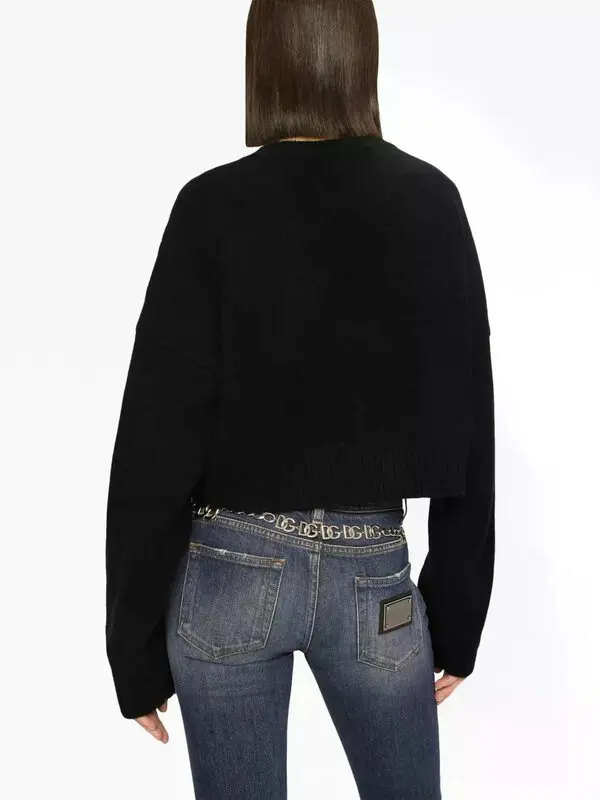 Dolce & Gabbana Logo-plaque Cropped Jumper