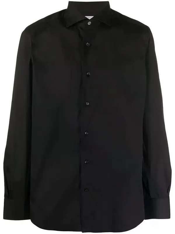 MAZZARELLI Fitted Buttoned Shirt - Black