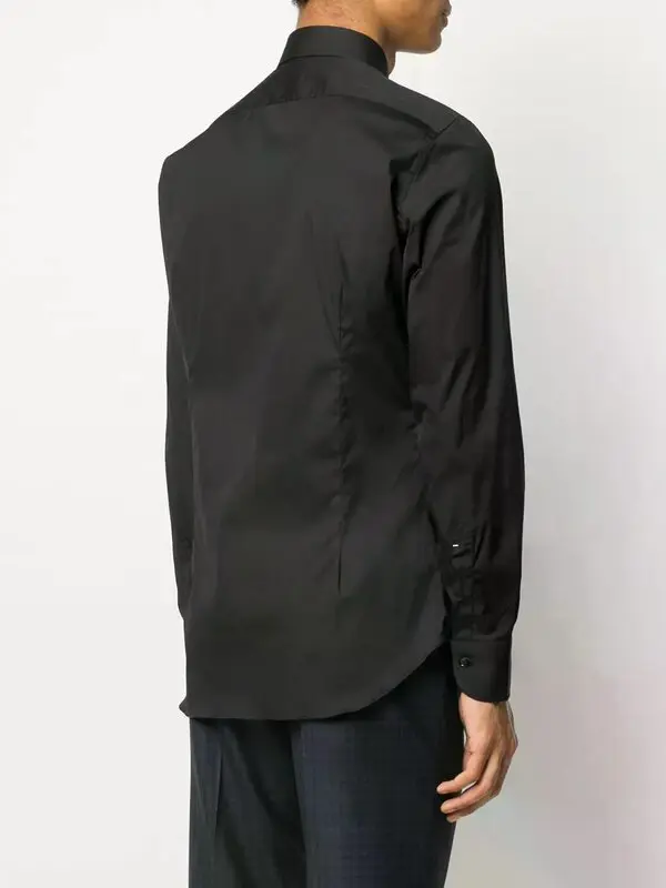 MAZZARELLI Fitted Buttoned Shirt - Black