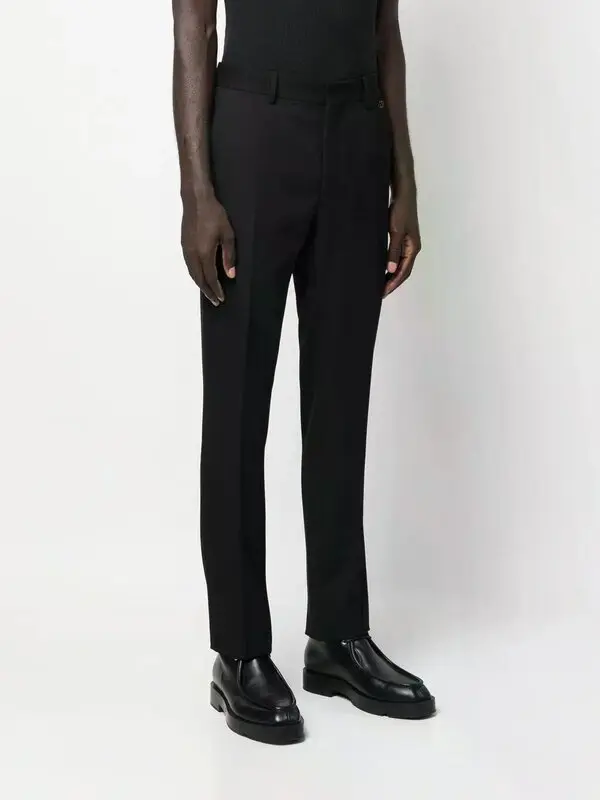 Fendi Ff Logo Tailored Trousers - Black