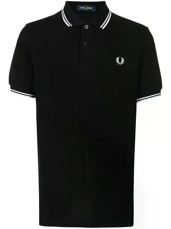 Fred Perry Logo-embroidered Polo Shirt - Black