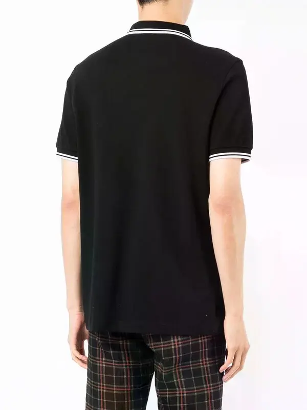 Fred Perry Logo-embroidered Polo Shirt - Black