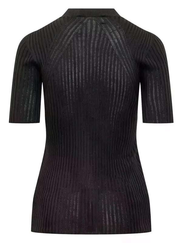 JIL SANDER Ribbed T-shirt - Black