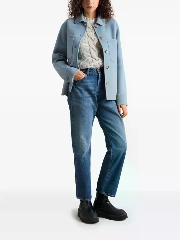 Woolrich Buttoned Wool Overshirt