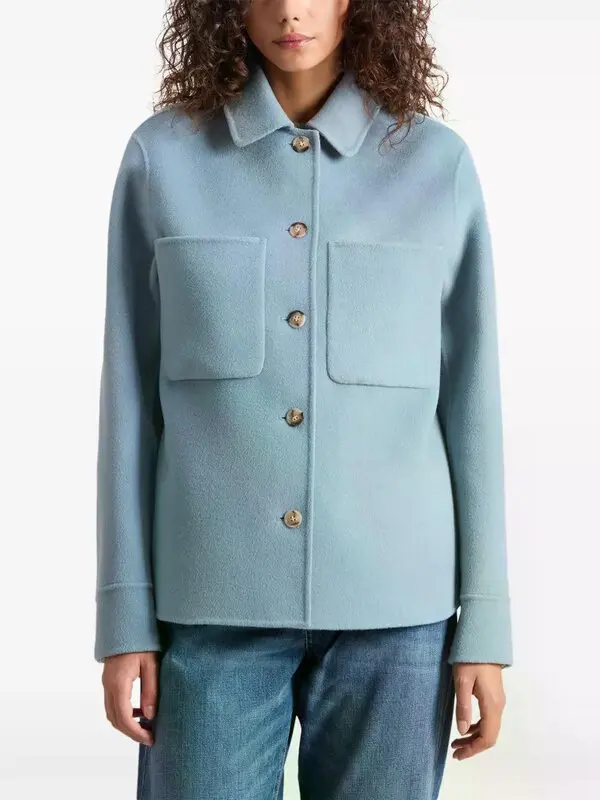 Woolrich Buttoned Wool Overshirt