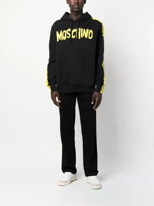 Moschino Logo Print Pullover Hoodie