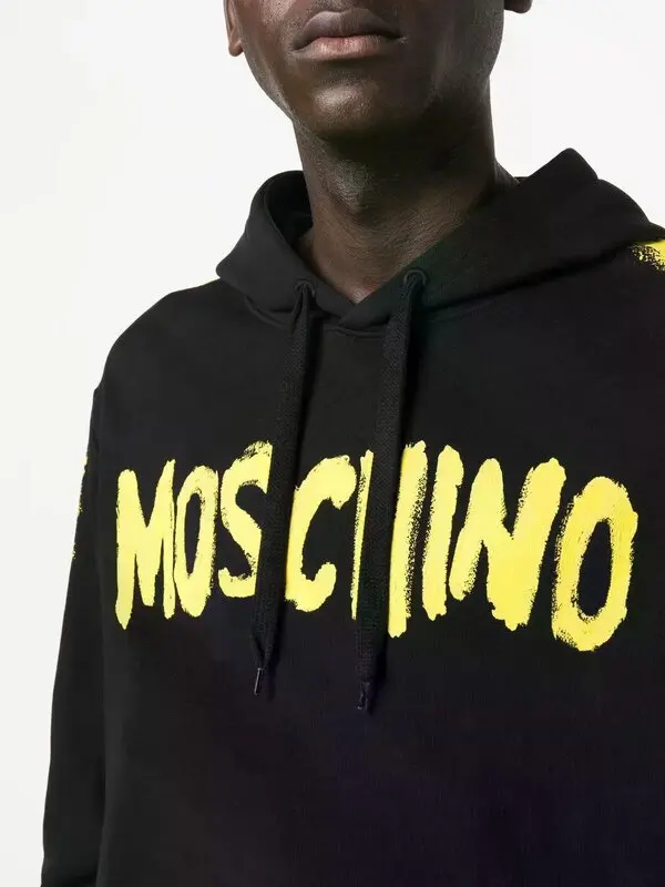 Moschino Logo Print Pullover Hoodie