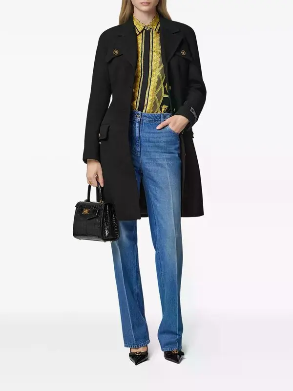 Versace La Coupe Des Dieux Silk Shirt - Yellow