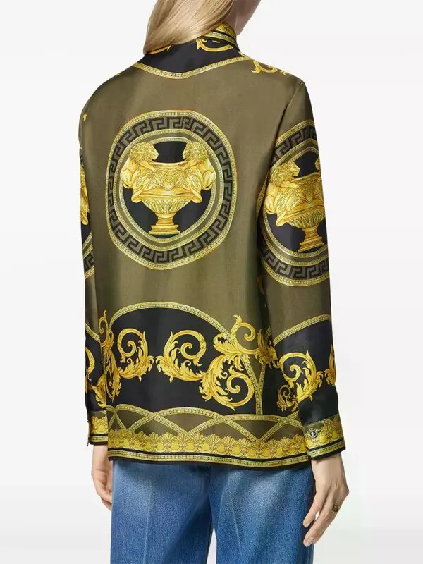 Versace La Coupe Des Dieux Silk Shirt - Yellow