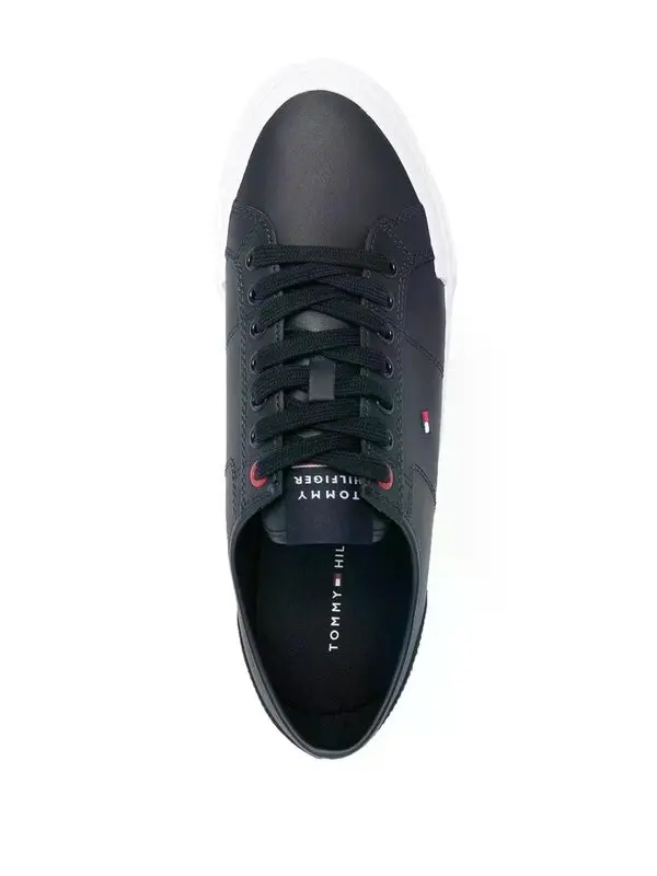 Tommy Hilfiger Logo-embroidered Low-top Leather Sneakers