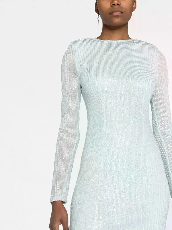 ROTATE BY BIRGER CHRISTENSEN Sequin-embellished Open-back Minidress