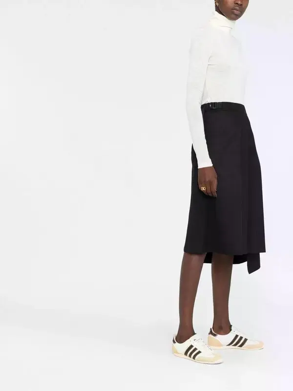 JIL SANDER Fine Knit Roll Neck Top - White