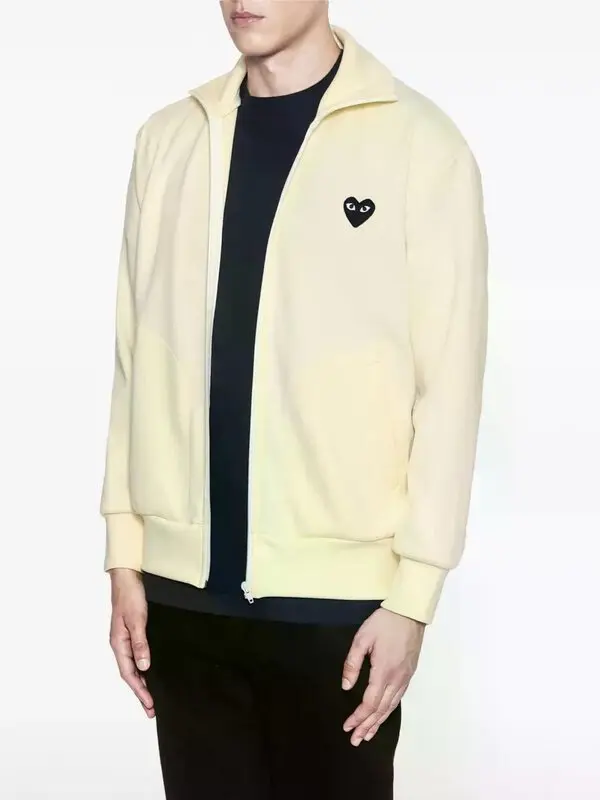 Play Comme Des Garcon Big Heart Zip-up Sweatshirt