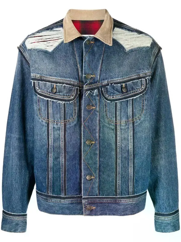 MAISON MARGIELA X Pendleton Distressed Denim Jacket