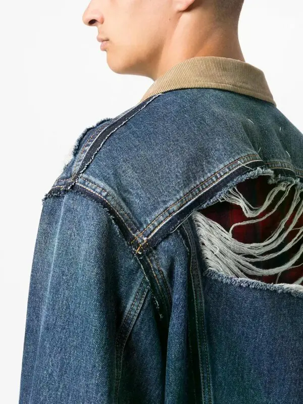 MAISON MARGIELA X Pendleton Distressed Denim Jacket