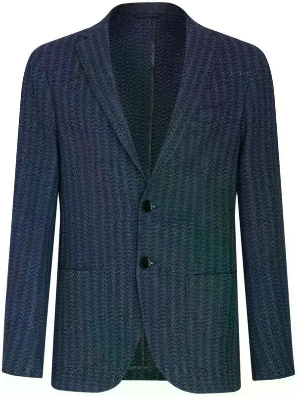 Etro Striped Cotton Blazer - Blue