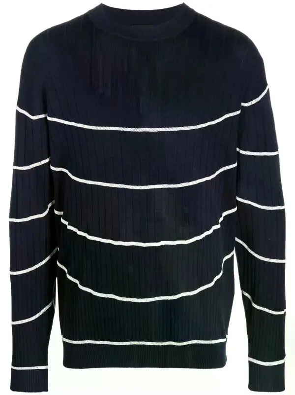 Giorgio Armani Striped Ribbed-knit Jumper
