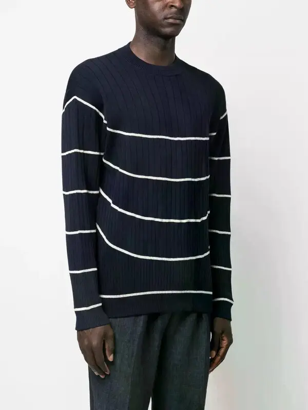 Giorgio Armani Striped Ribbed-knit Jumper