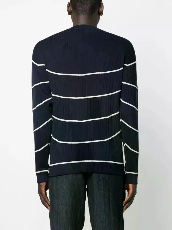 Giorgio Armani Striped Ribbed-knit Jumper