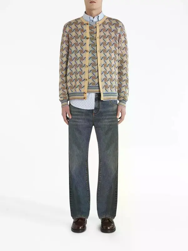 Etro Wide-leg Cropped Cotton Jeans