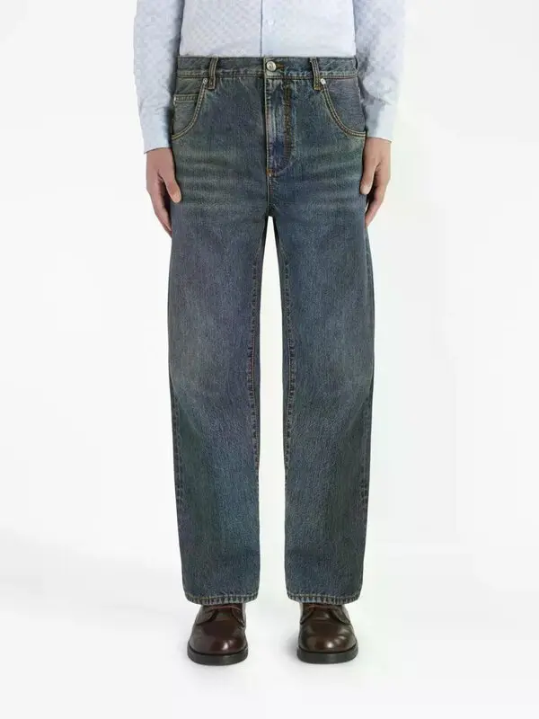 Etro Wide-leg Cropped Cotton Jeans