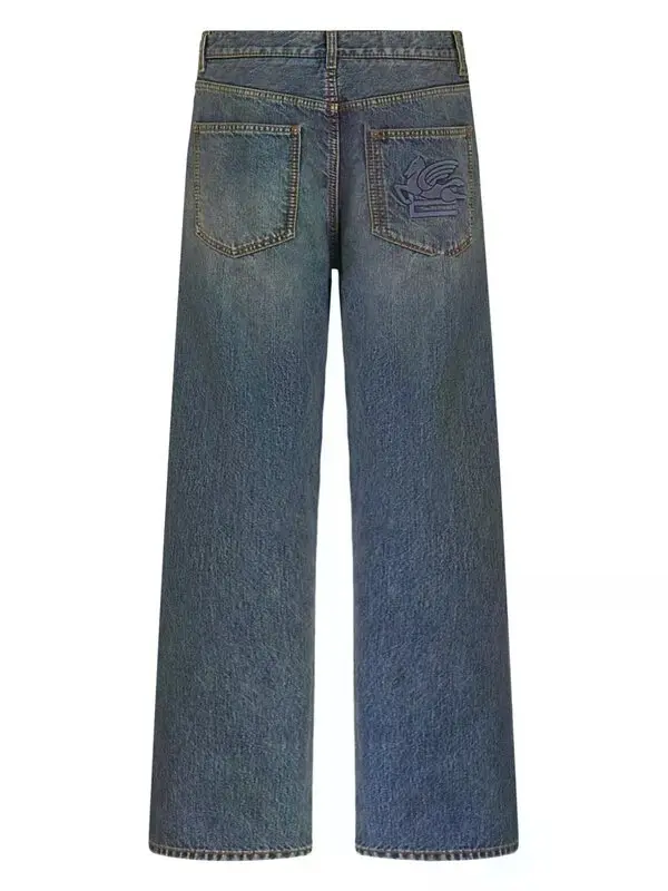 Etro Wide-leg Cropped Cotton Jeans