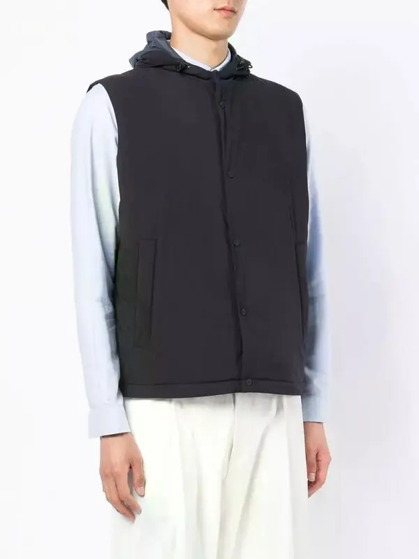 Herno Hooded Press-stud Sleeveless Gilet