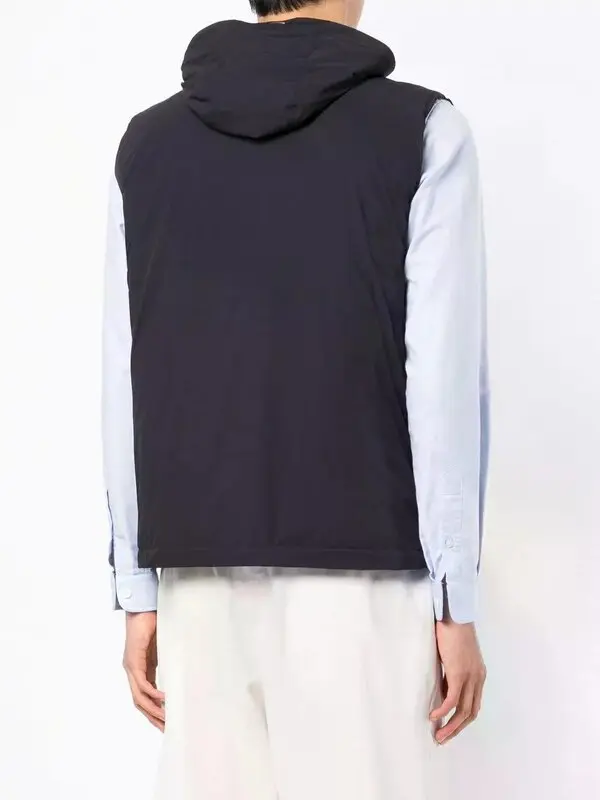 Herno Hooded Press-stud Sleeveless Gilet