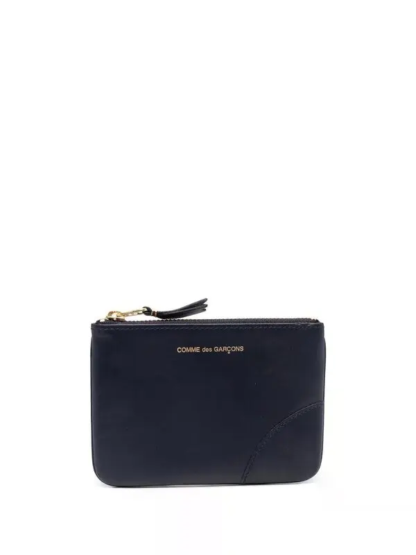 Comme Des Garçons Zipped Leather Coin Wallet - Blue