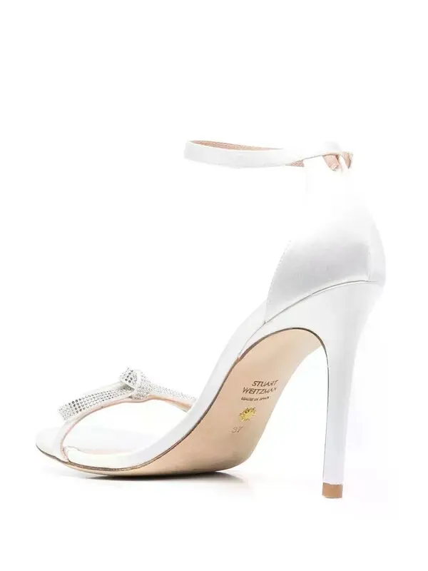 STUART WEITZMAN Nudist Crystal-bow Sandals