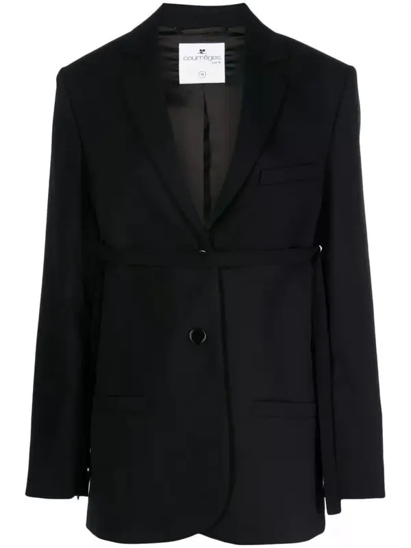 COURREGES Strap Single-breasted Blazer