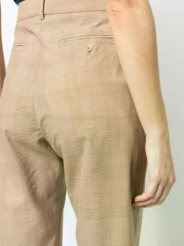 LEMAIRE Check-print High-waisted Trousers