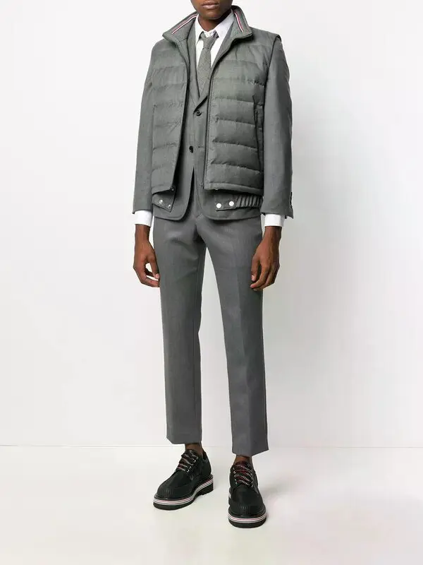 Thom Browne Super 120s Down-filled Ski Vest - Grey