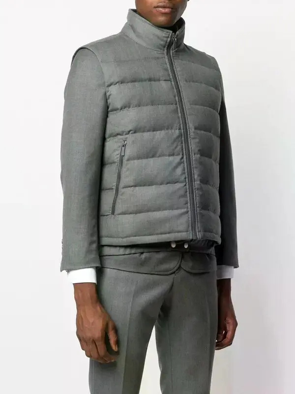 Thom Browne Super 120s Down-filled Ski Vest - Grey
