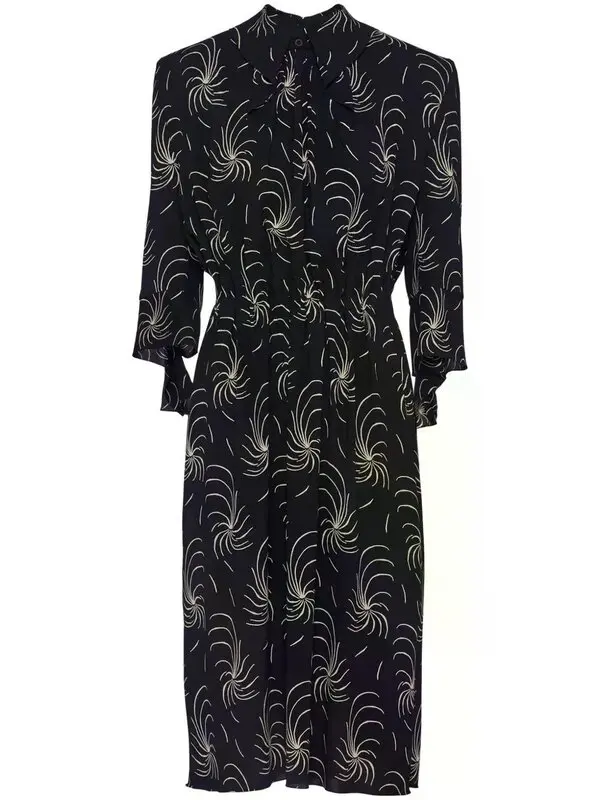 Prada Graphic-print Crepe Shirt Dress