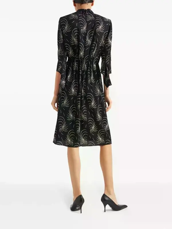 Prada Graphic-print Crepe Shirt Dress