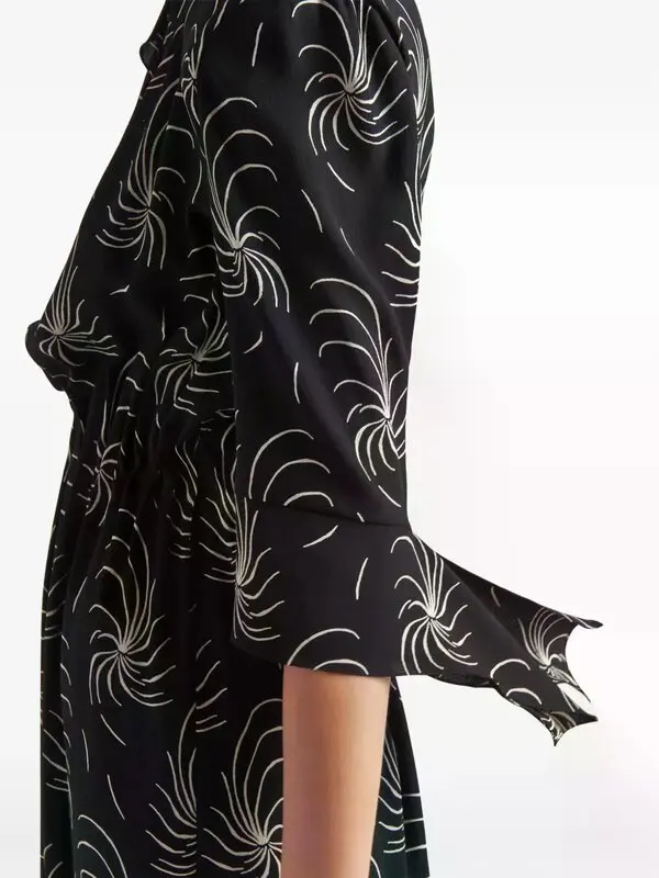 Prada Graphic-print Crepe Shirt Dress
