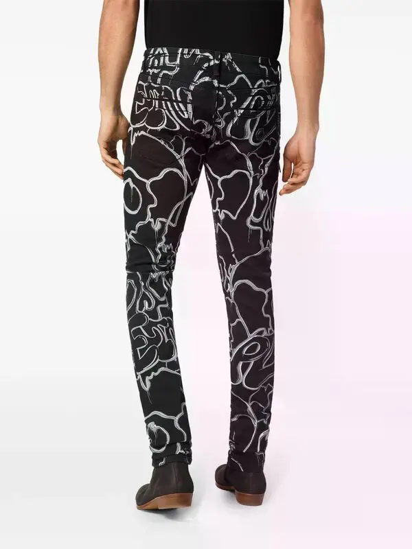 Philipp Plein Skull & Bones Straight-leg Jeans