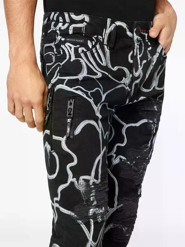 Philipp Plein Skull & Bones Straight-leg Jeans