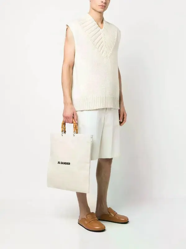 JIL SANDER Bamboo-handle Tote Bag