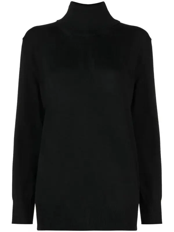 JIL SANDER Ribbed-knit Wool Jumper - Black