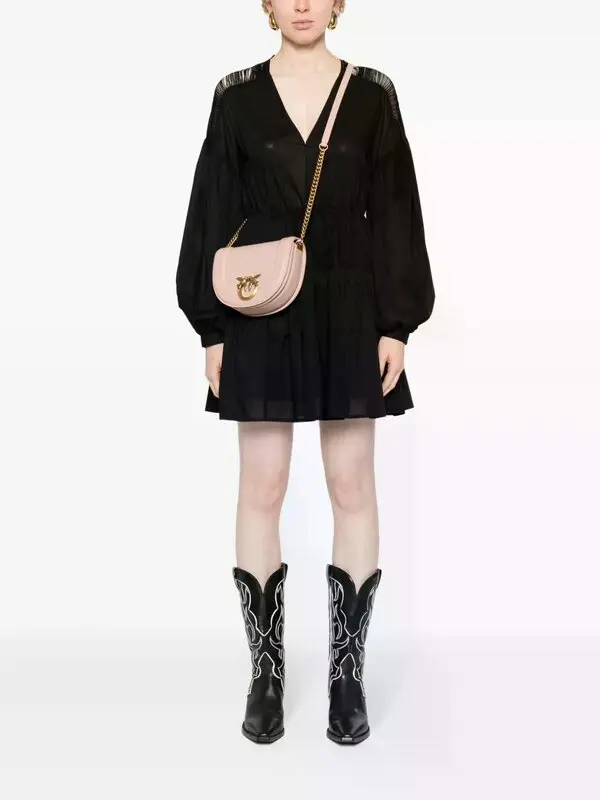 Pinko Fringed Flared Mini Dress