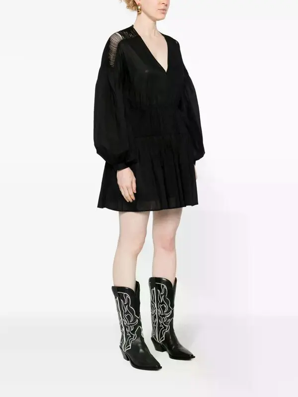 Pinko Fringed Flared Mini Dress