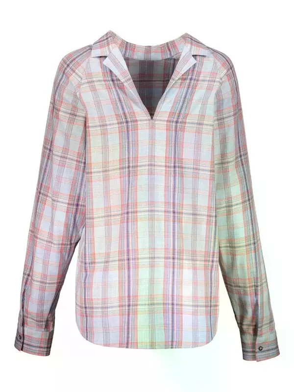 Cédric Charlier Cotton Checkered Blouse