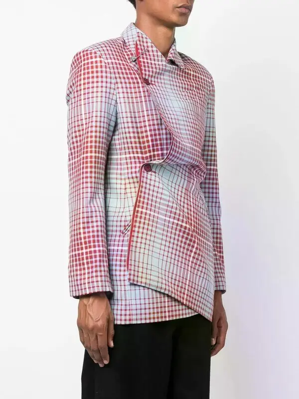 CHARLES JEFFREY Checked Single-breasted Jacket