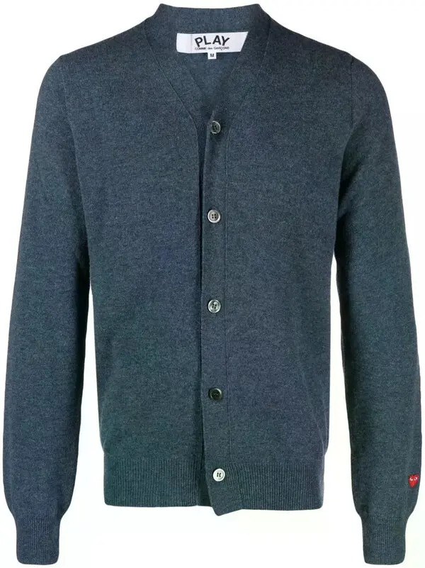 Play Comme Des Garcon V-neck Buttoned Cardigan
